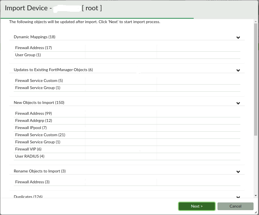 Technical Tip: Import object list summary when Imp... - Fortinet Community